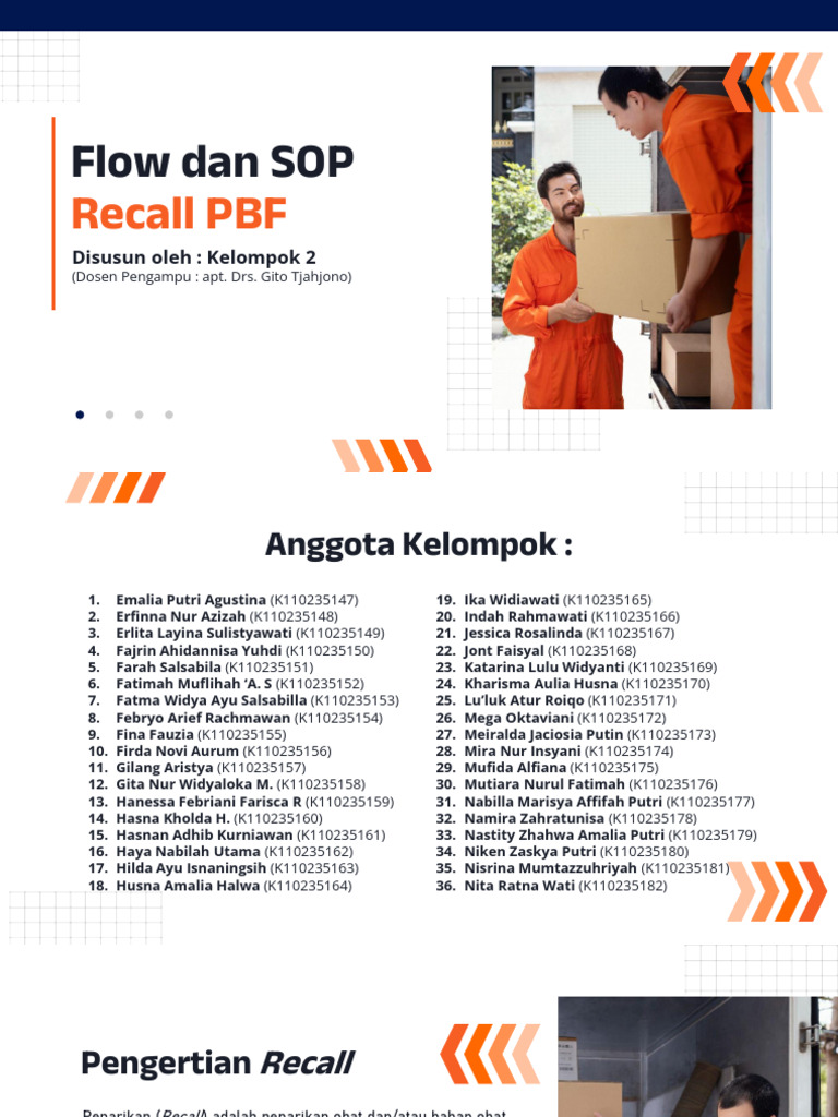 Flow Dan SOP Recall - Kelompok 2 PDF | PDF