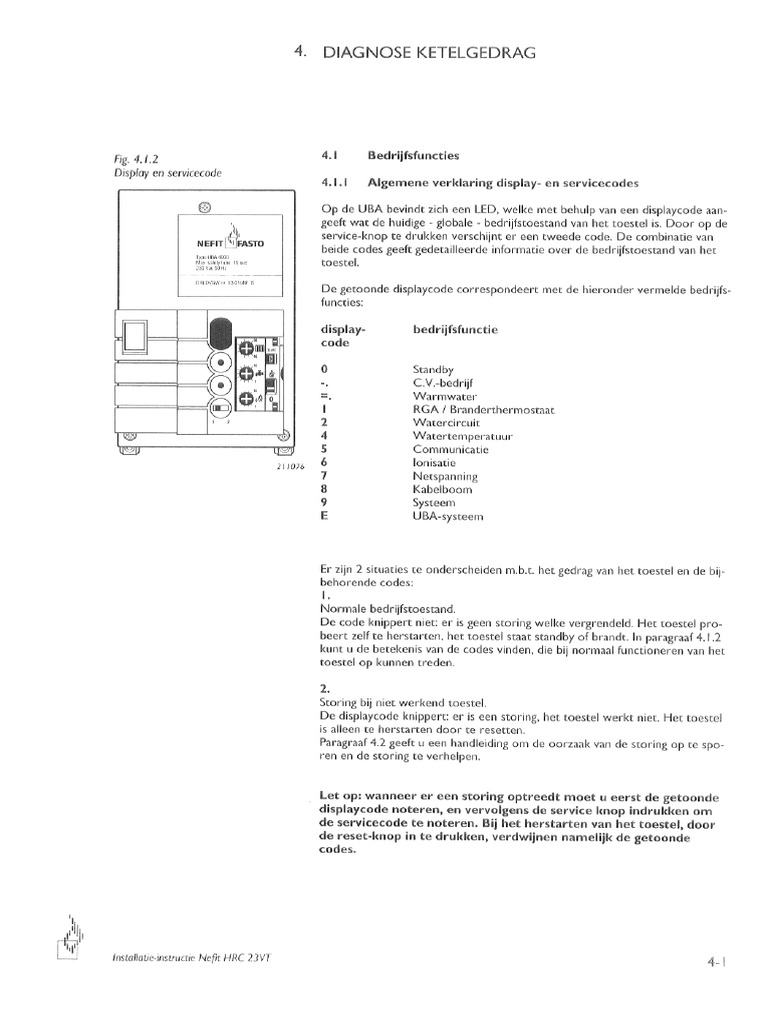 Nefit Foutcodes en Storingen | PDF