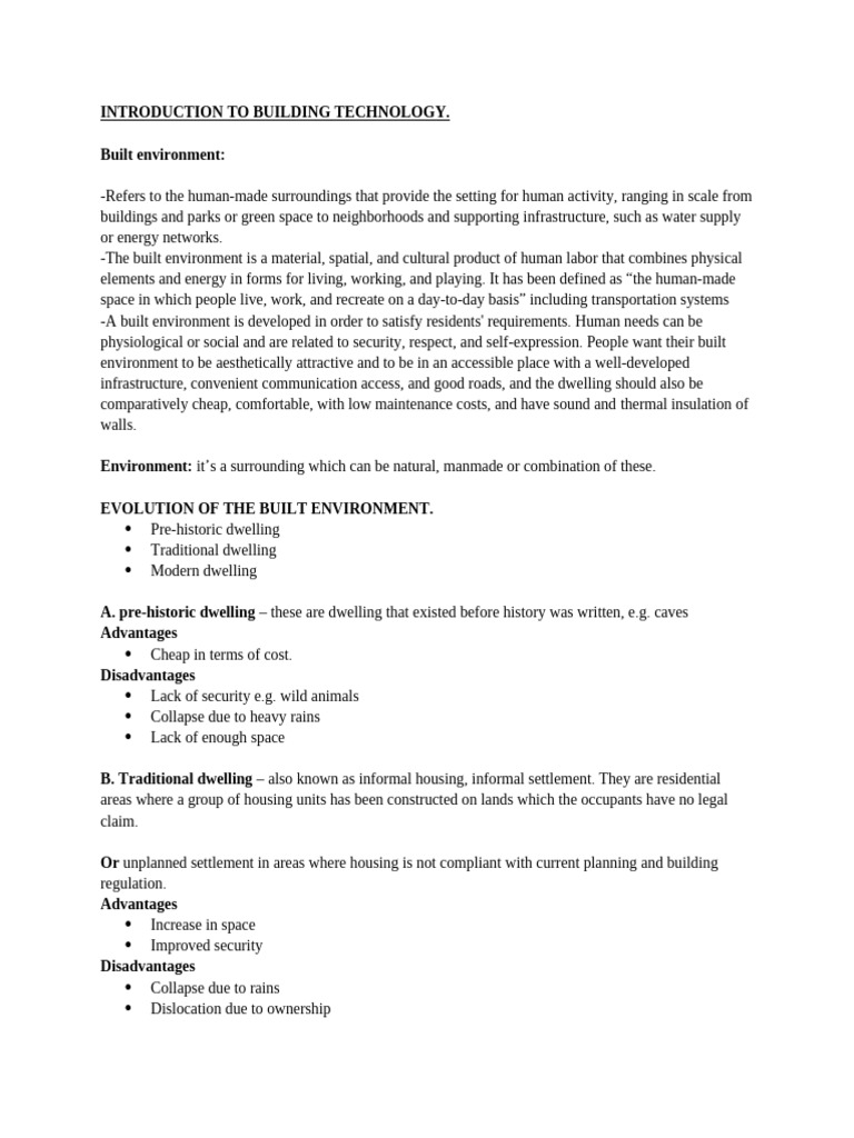 Building Technology Chapter 1 and 2 - Dqs 2021 | PDF | Demolition ...