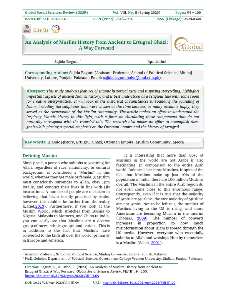 An Analysis of Muslim History From Ancient To Ertu | PDF | Caliphate ...