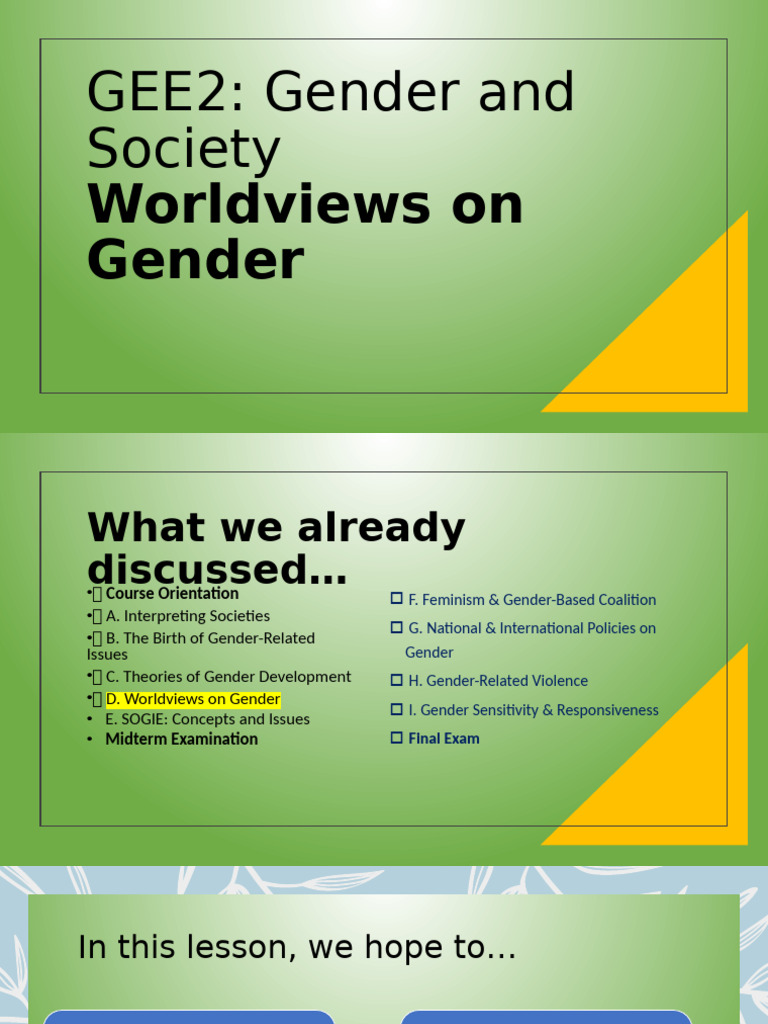 World Views On Gender | PDF | Epistemology