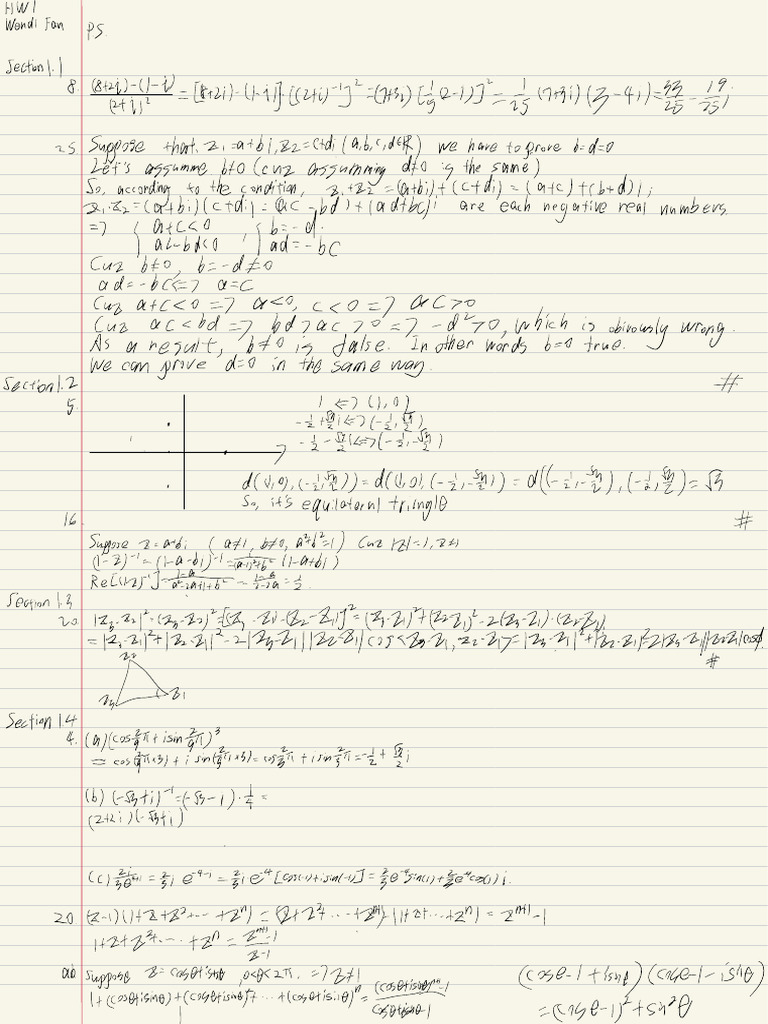 Complex Number Proofs and Equations | PDF