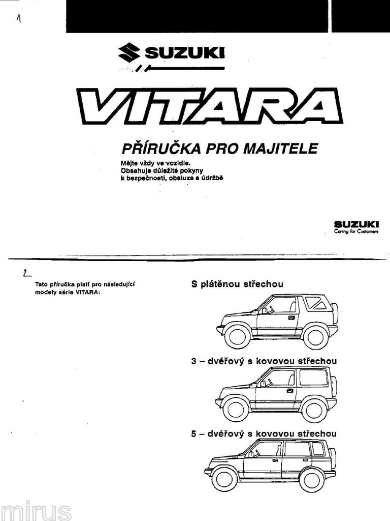 Suzuki Vitara Prirucka Pro Majitele | PDF