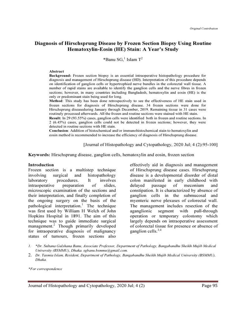 04 JHC 81 Original Gulshana Diagnosis of Hirschsprung | PDF ...