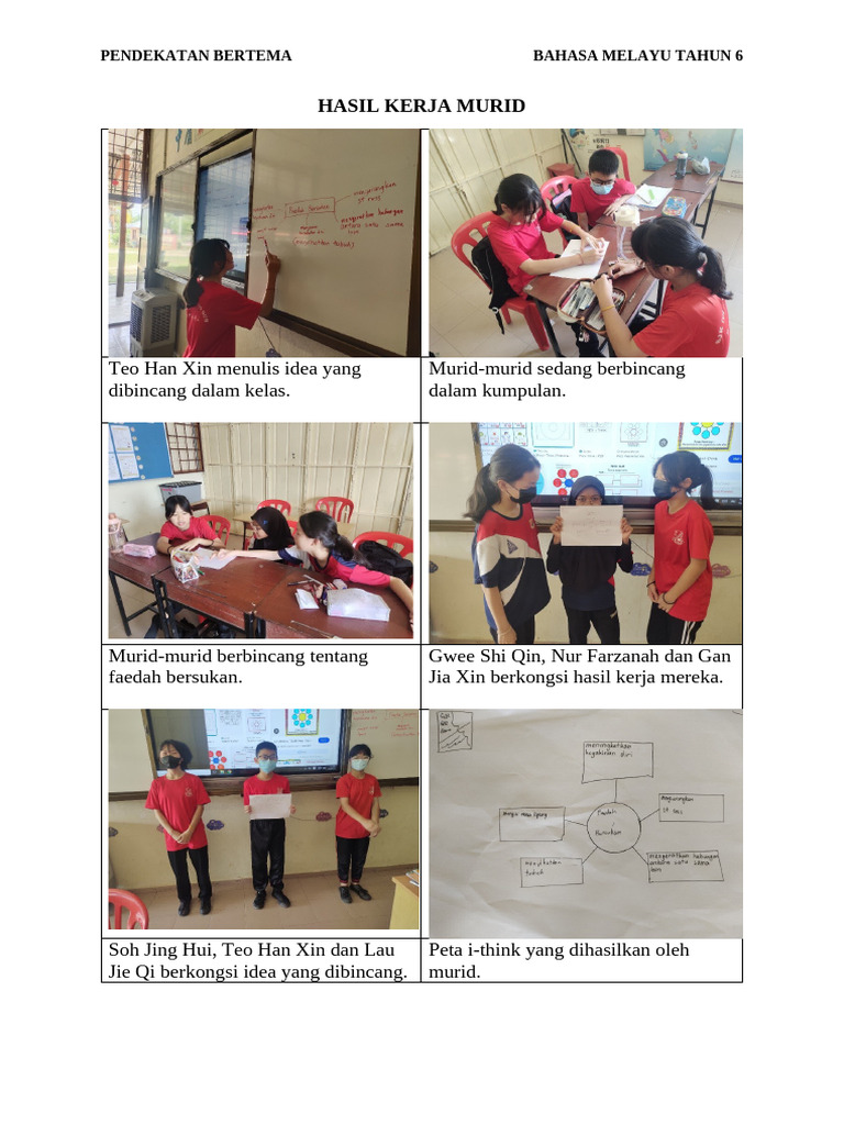 Template - Hasil Kerja Murid BM6 | PDF | Karier & Perkembangan | Pengembangan Diri