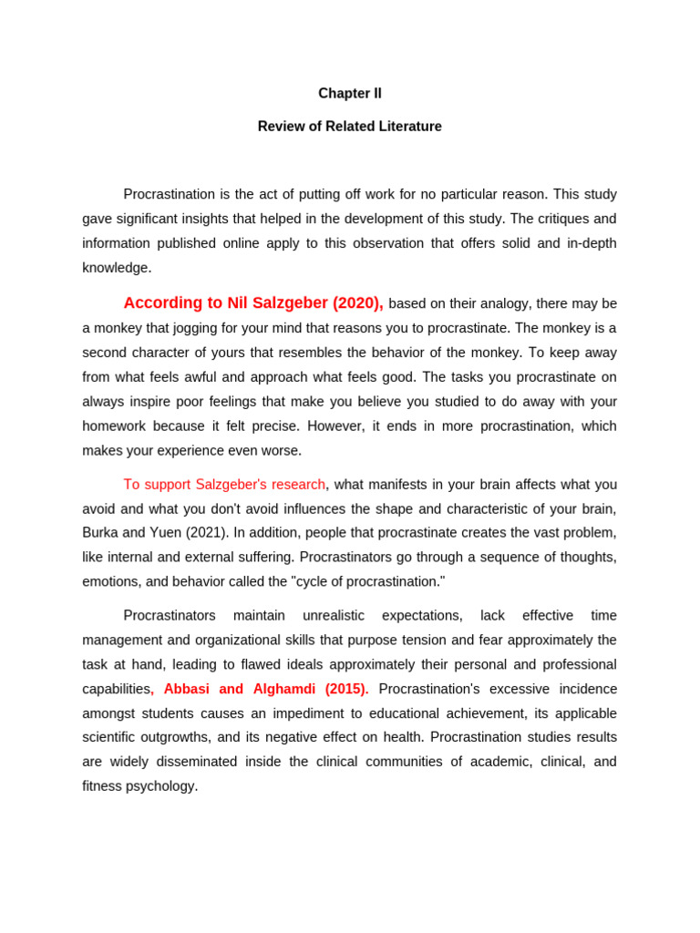 Sample Review of Related Literature | PDF | Professional Skills ...