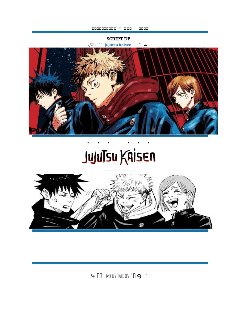 Script de Jujutsu Kaisen | PDF | Dragão | Cabelo