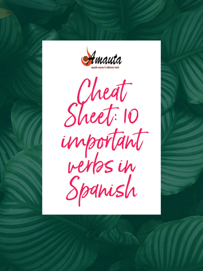 10 Most Important Verbs in Spanish | PDF | Conjugación gramatical ...