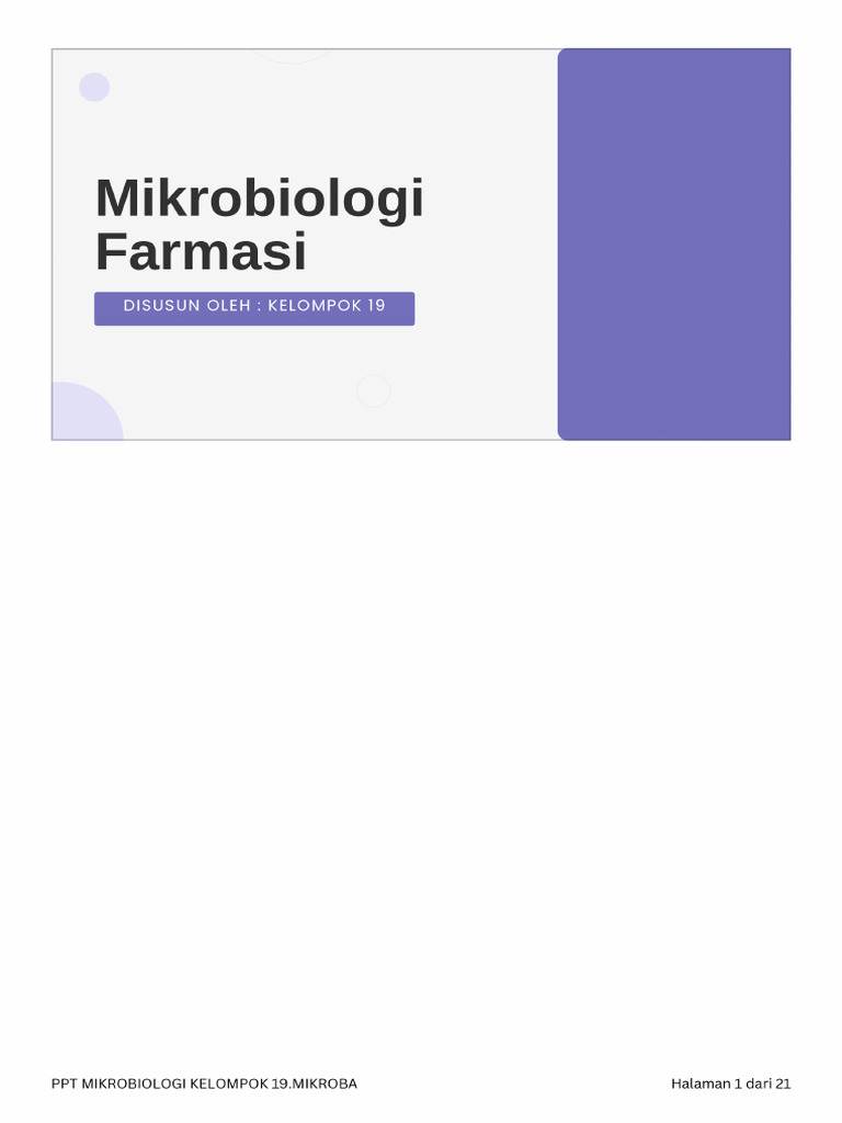 Mikrobiologi Kelompok 19.mikroba - 20241002 - 112729 - 0000 | PDF
