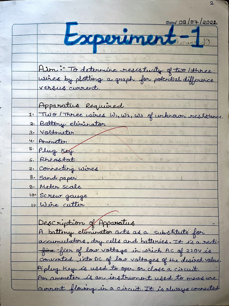 Physics Experiment Record File | PDF