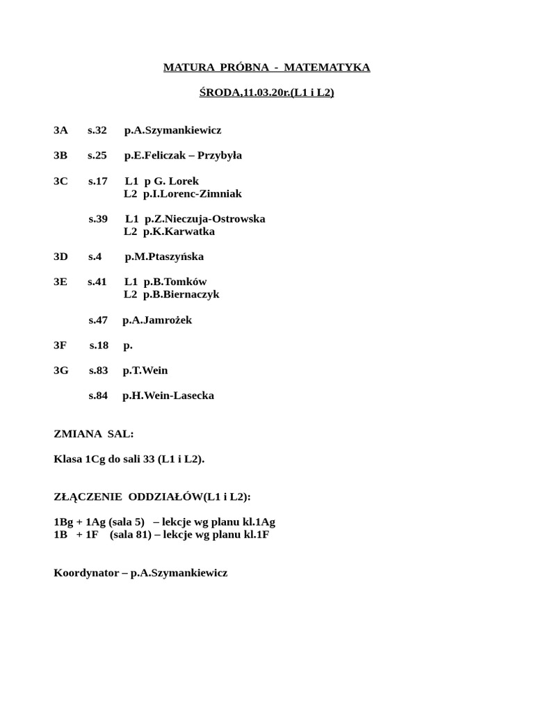 Matura Probna | PDF