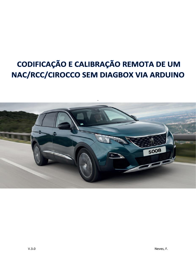 Tutorial Codificacao E Calibracao Via Arduino Peugeot 3008 5008 V4 Pdf Arduino 3937
