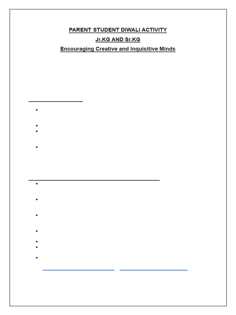 Diwali Assignment JR SR | PDF | Critical Thinking | Curiosity