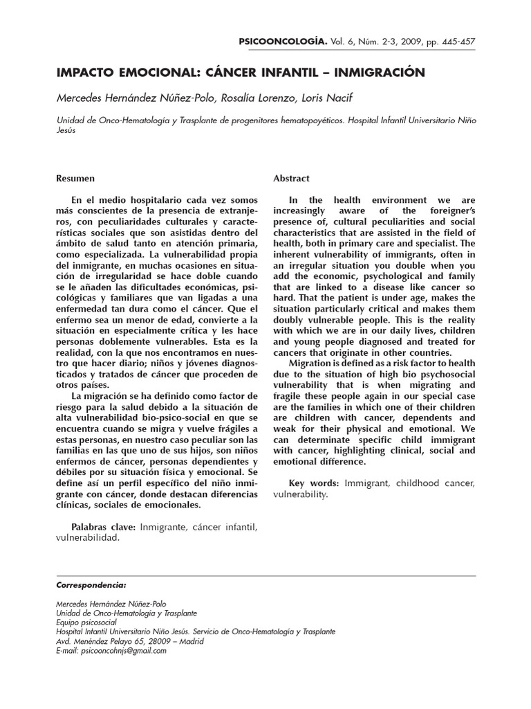 Impacto Emocional Del Cancer PDF | PDF | Depresión (estado de ánimo ...