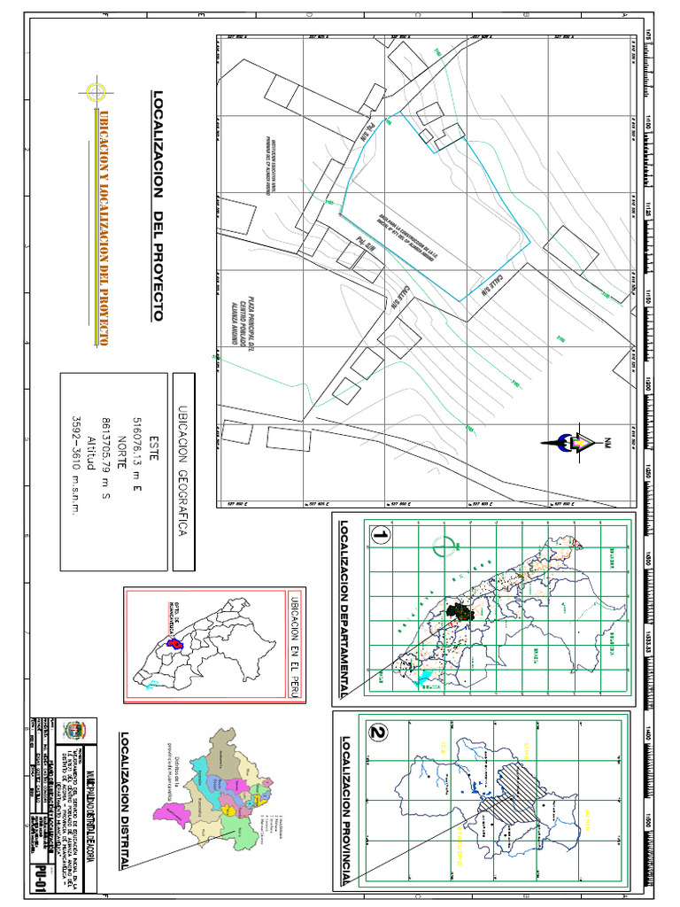 01.PLANO DE UBICACION Y LOCALIZACION UBICACION LOCALIZACION (1) | PDF | Perú