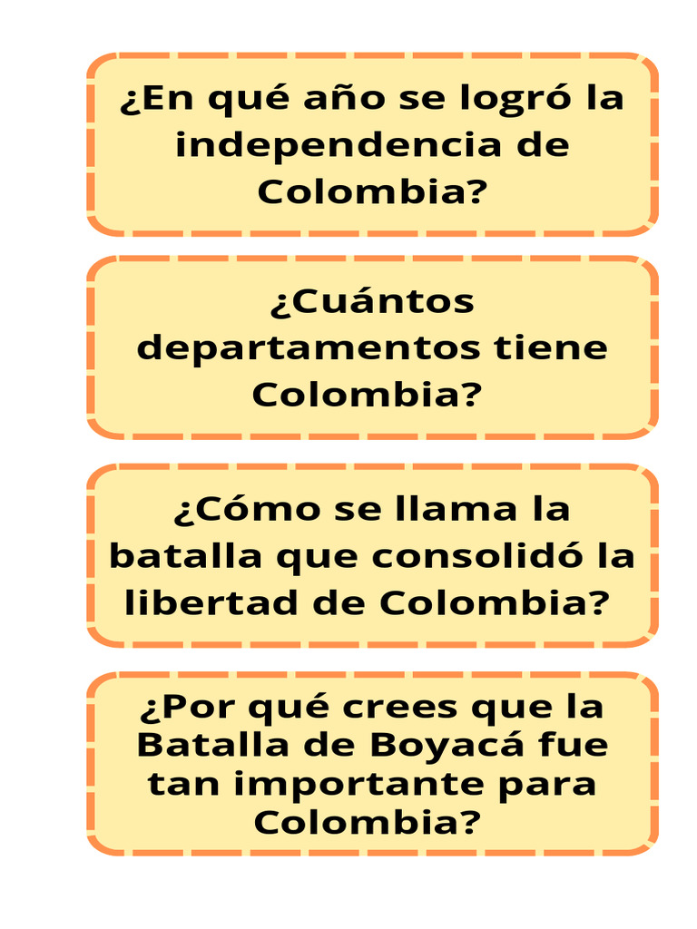 Tu Historia Independencia de Colombia Sencillo Amarillo | PDF