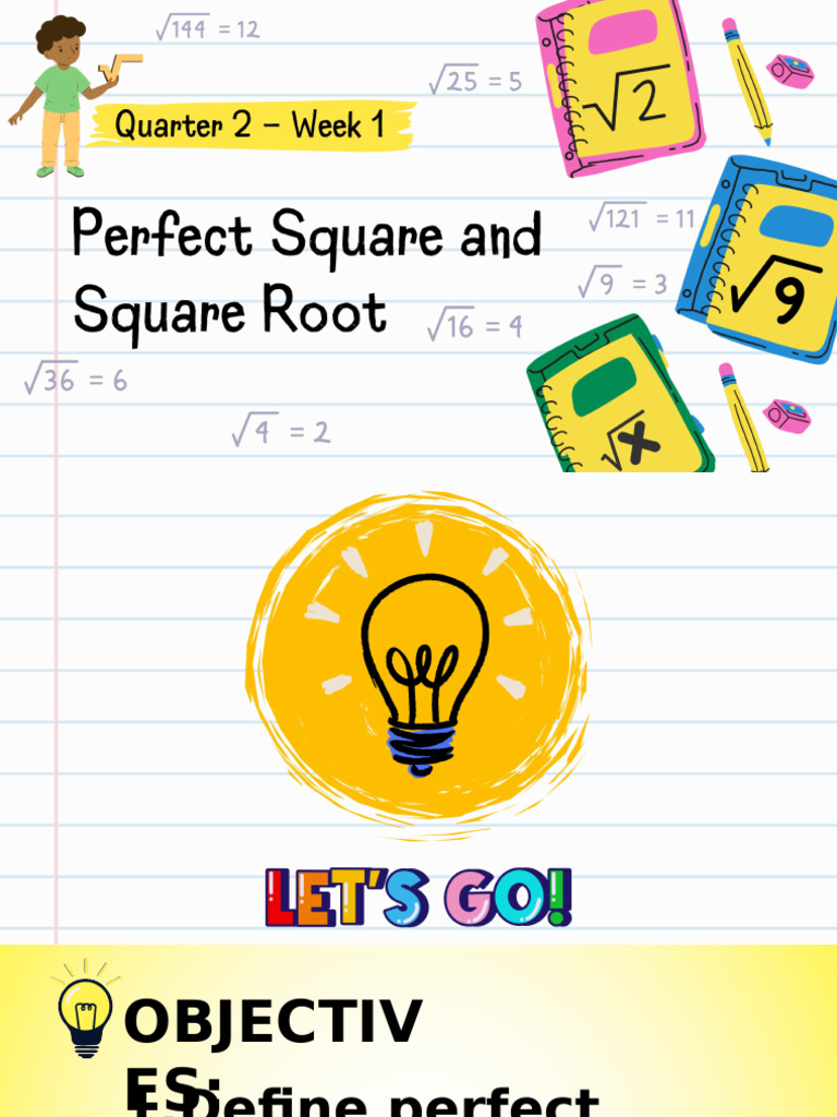 Understanding Perfect Squares and Roots | PDF | Square Root ...