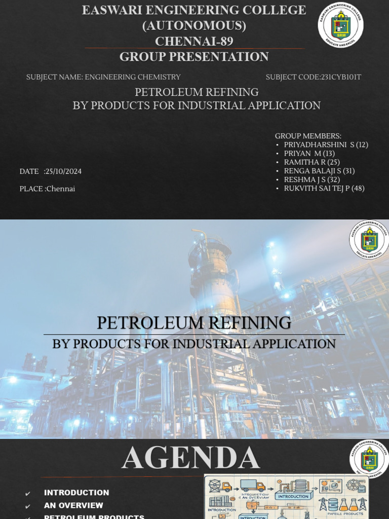G 1 Petroleum Refining | PDF | Oil Refinery | Petroleum