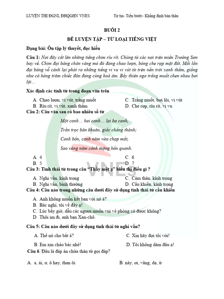 TL Buoi 2 HN Pro3 de Luyen Tap | PDF