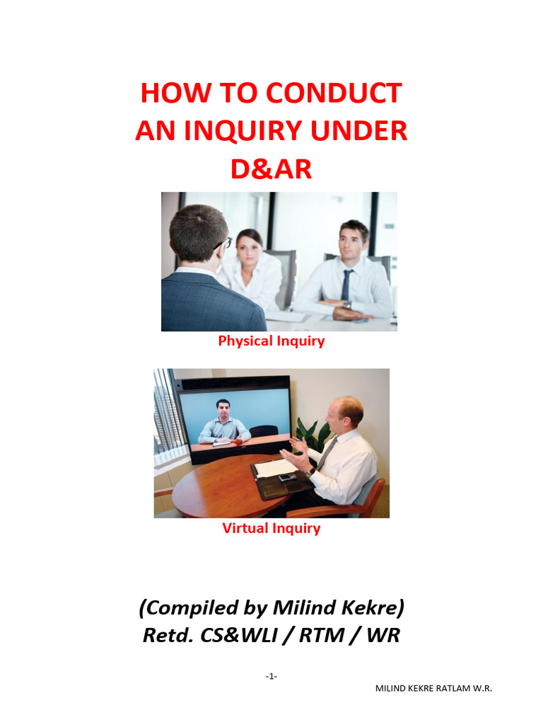 How to Conduct an Inquiry | PDF | Witness | Cross Examination