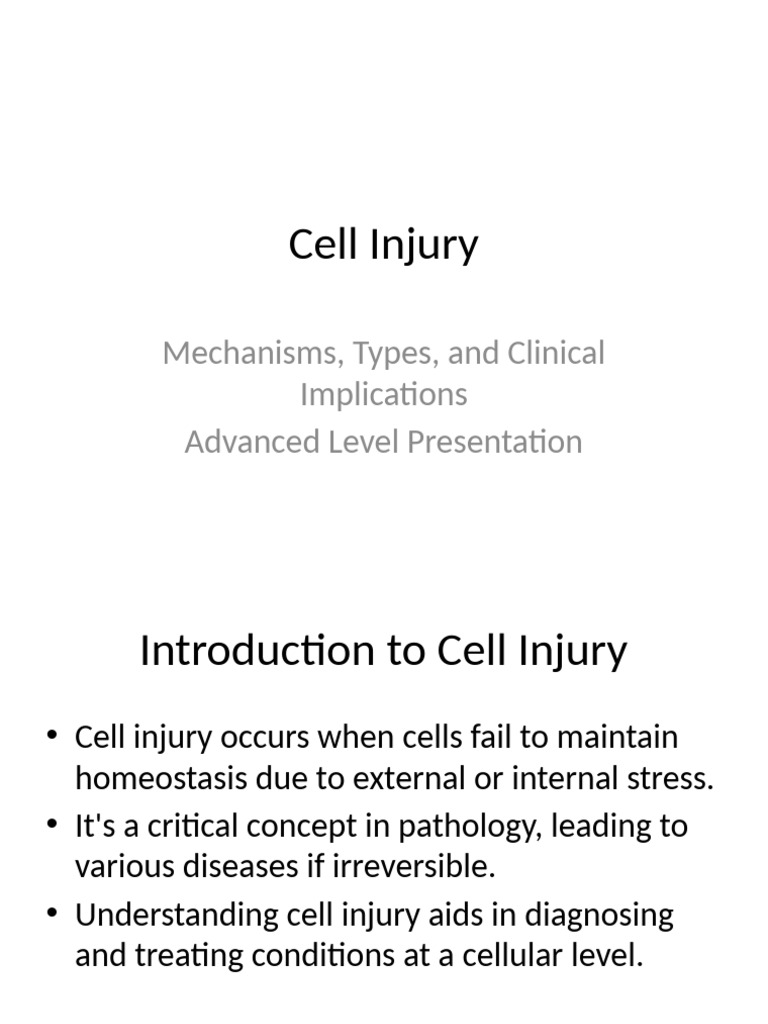 Understanding Cell Injury Mechanisms | PDF | Apoptosis | Necrosis