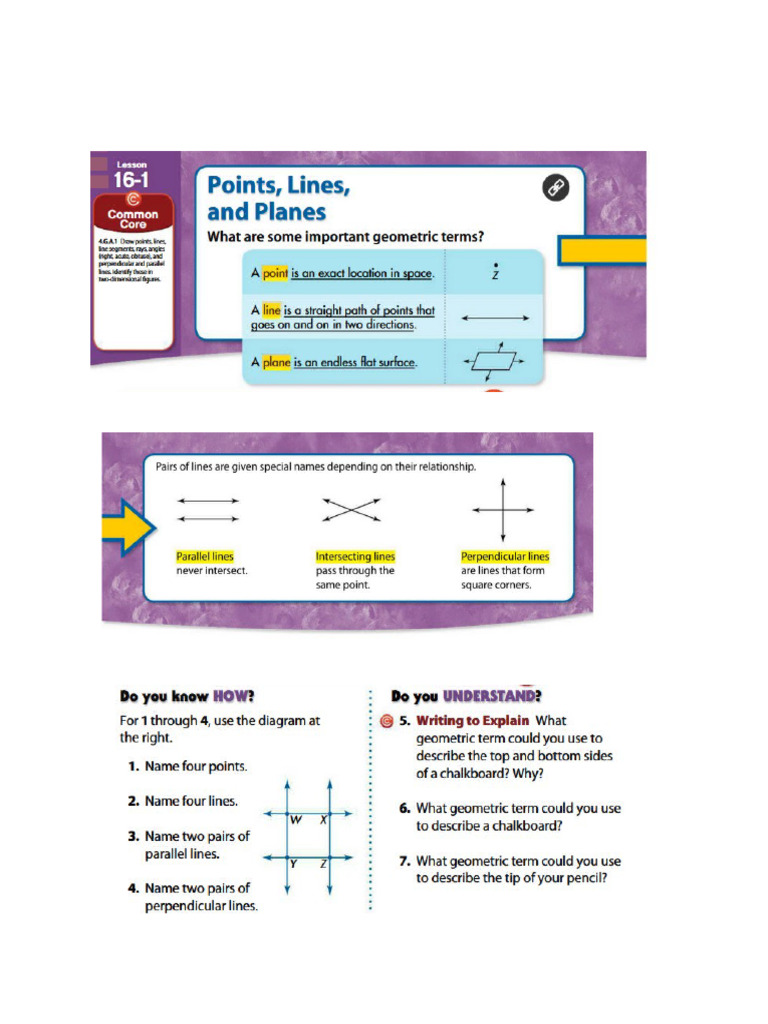 Chap 16 - Lines Points Planes | PDF