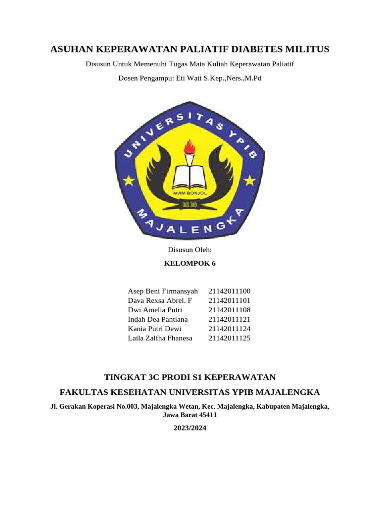 Asuhan Keperawatan Paliatif Kel. 6 | PDF | Kesehatan Holistik