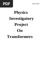 Project On Transformers Class XII | PDF | Transformer | Electromagnetic ...