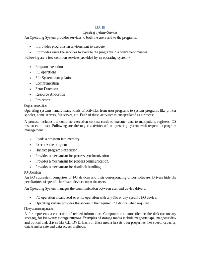 COSC 0120 LEC III | PDF | Operating System | Process (Computing) COSC 0120 LEC III | PDF | Operating System | Process (Computing)