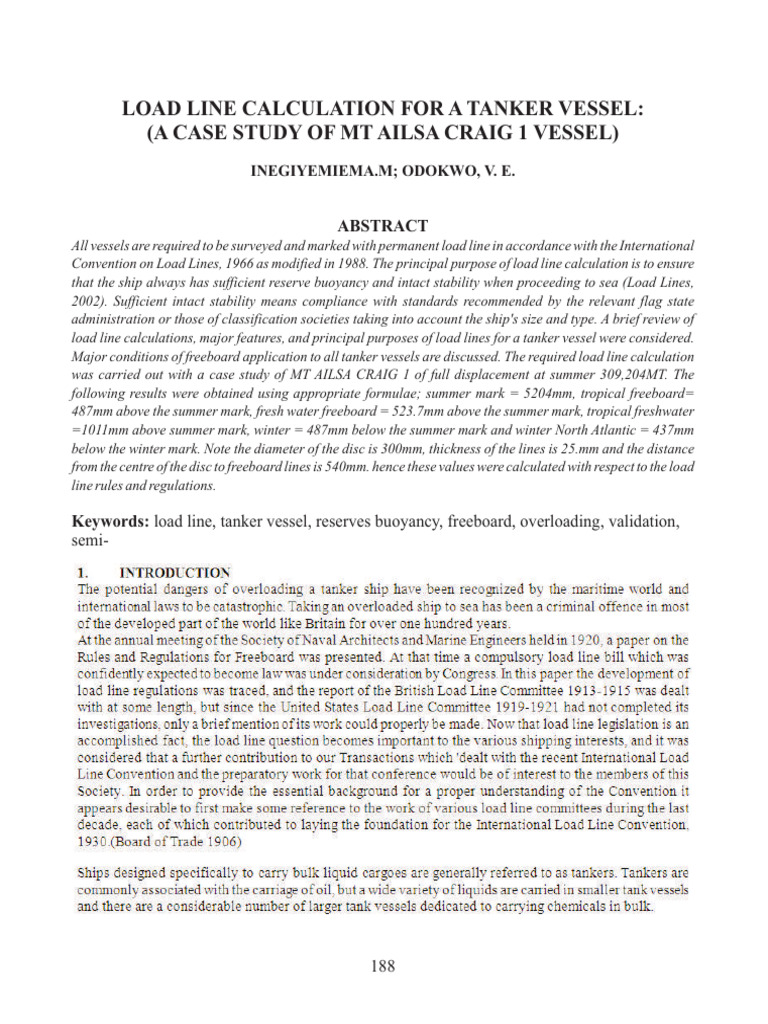 Freeboard Calculation Example 2 | PDF | Ships | Shipping