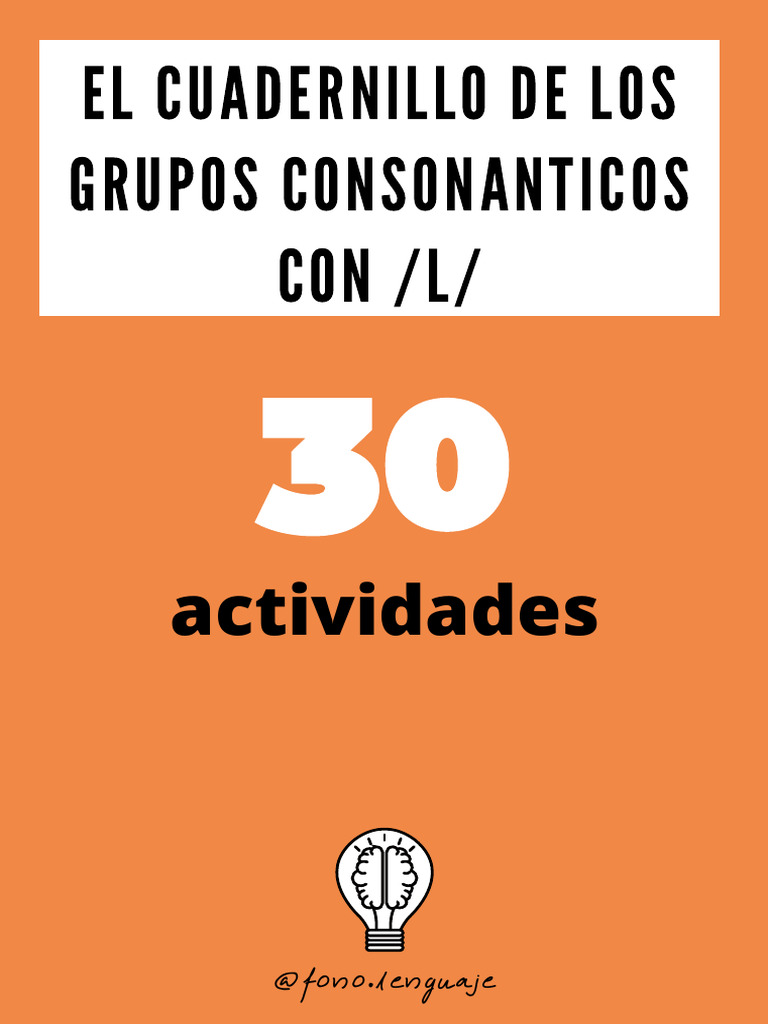 Actividades Grupos Consonánticos con L | PDF | Fonética | Voz humana