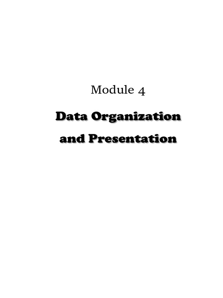 Module4-Data Organization and Presentation (Business) | PDF | Histogram | Pie Chart