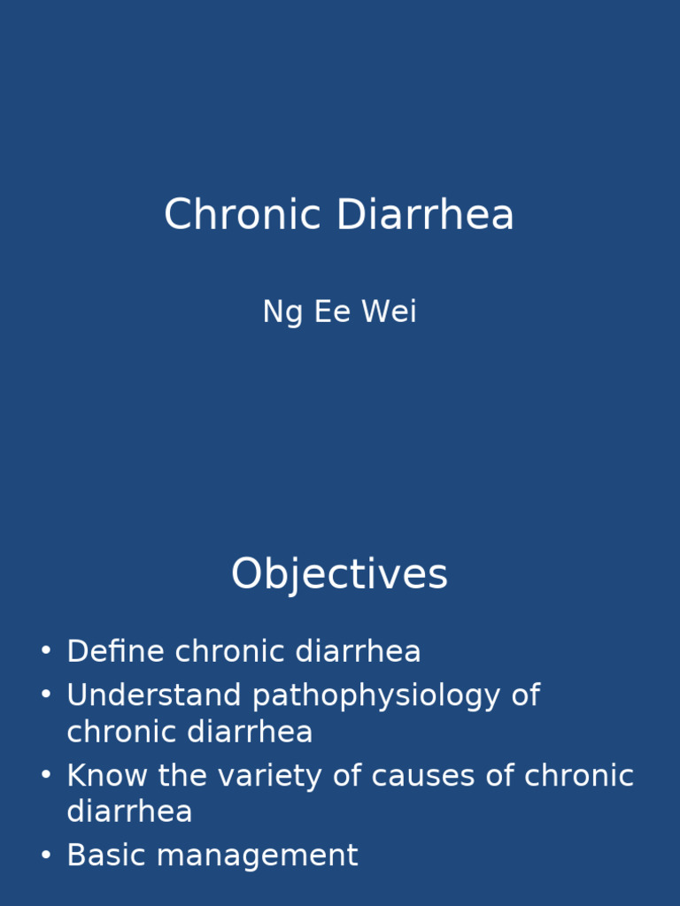 Chronic Diarrhea | PDF | Diarrhea | Human Feces