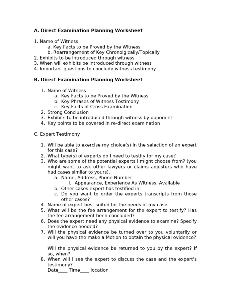 direct EXAMINATION | PDF | Witness | Testimony