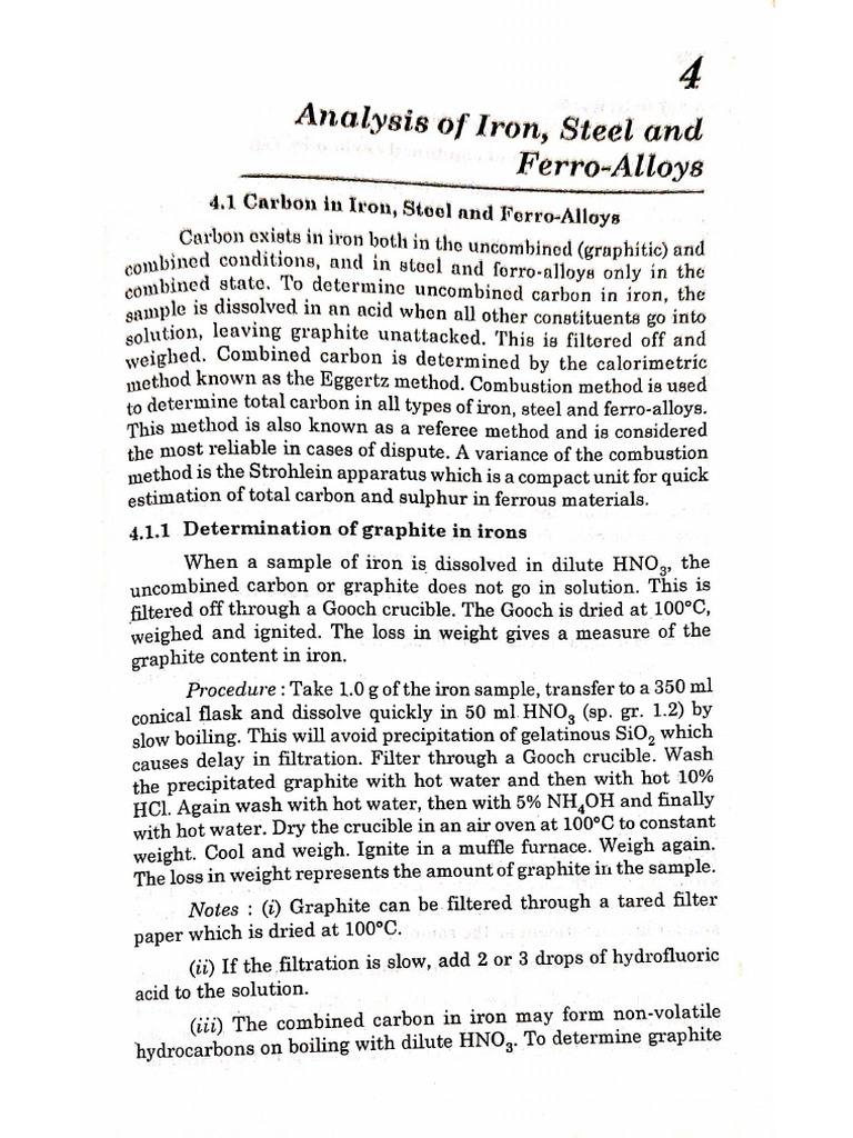 Module-4 (Qualitative Analysis of Iron & Steel) | PDF