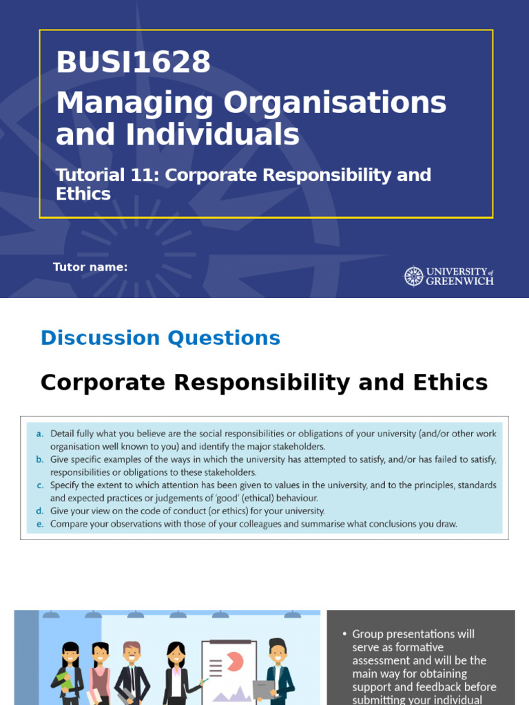 Tutorial 11 - Corporate Responsibility and Ethics | PDF | Critical Thinking | Theory