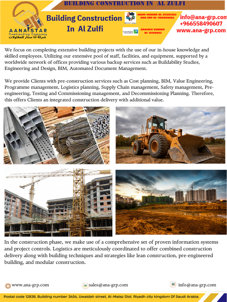 Construction Services for Al Zulfi | PDF | Enterprise Resource Planning ...