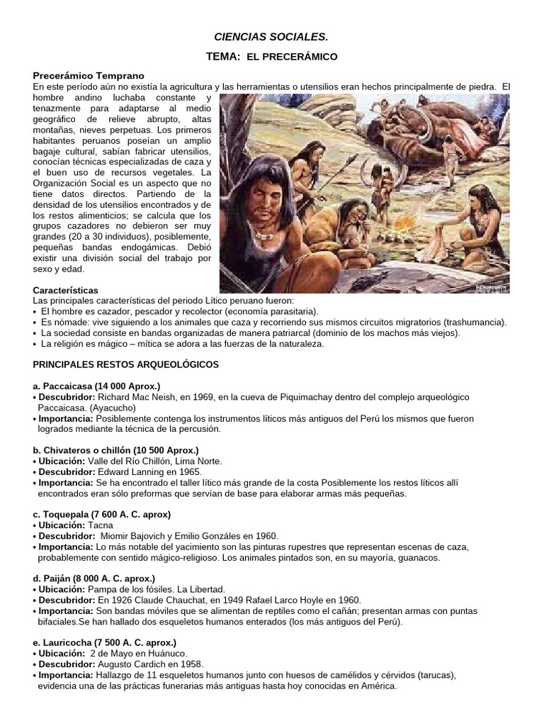 El Precerámico | PDF | Ciencias sociales