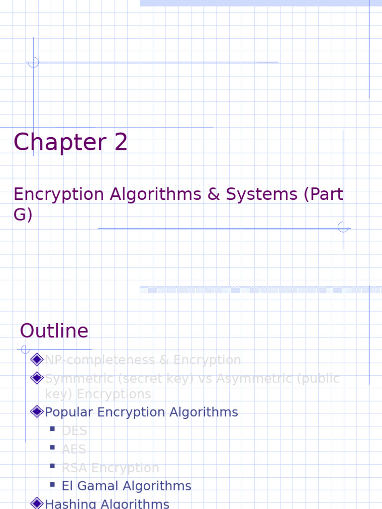 Chapter 2: Encryption Algorithms & Systems | PDF | Public Key Cryptography | Cryptography