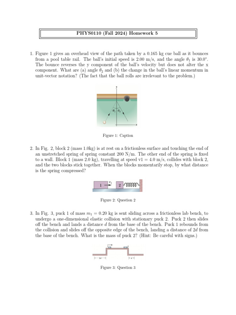 Homework For Physics 1 Course | PDF | Rotation | Applied And ...