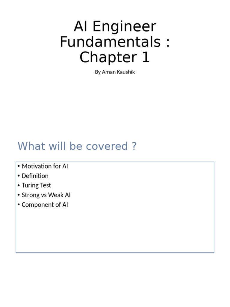 AI Engineer Fundamentals Chapter 1 | PDF | Artificial Intelligence | Intelligence (AI) & Semantics