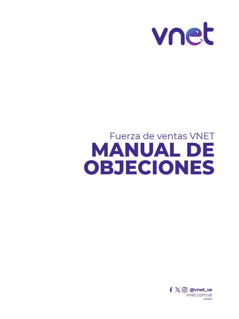 Manual de Objeciones VNET | PDF | Internet