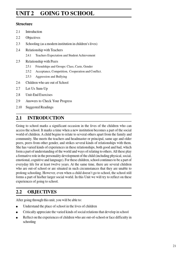 Unit-2 | PDF | Bullying | Friendship