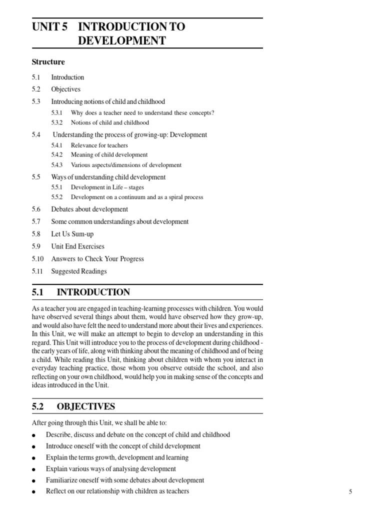 Unit-5 | PDF | Experience | Child Development