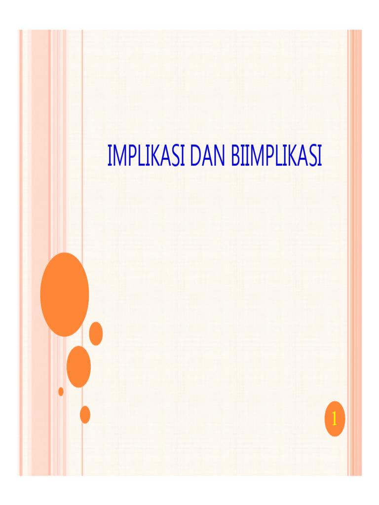 Implikasi dan Biimplikasi dalam Logika | PDF