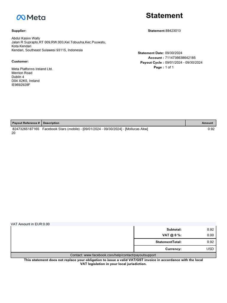 Statement_88423013 | PDF | Taxes