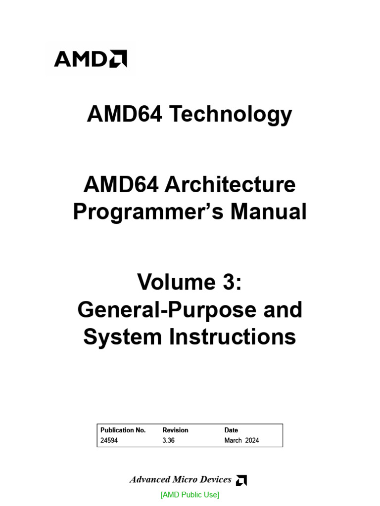 AMD Vol 3 | PDF | Computer Architecture | Computer Hardware