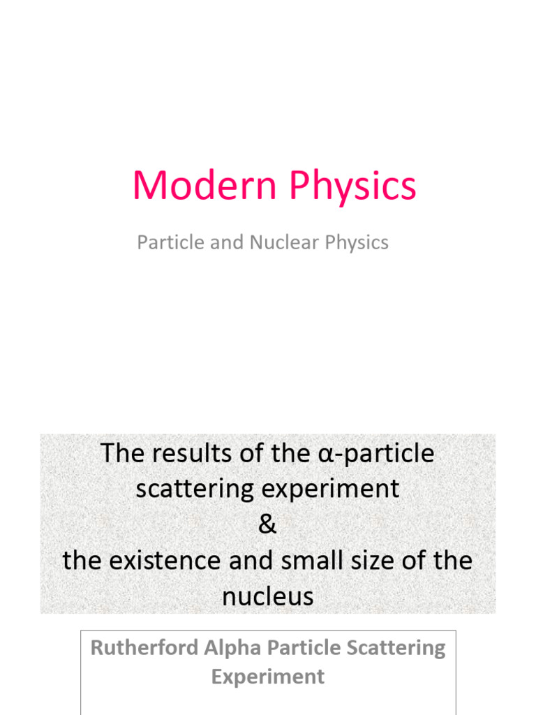 11 - Particle Physics | PDF | Atomic Nucleus | Atoms