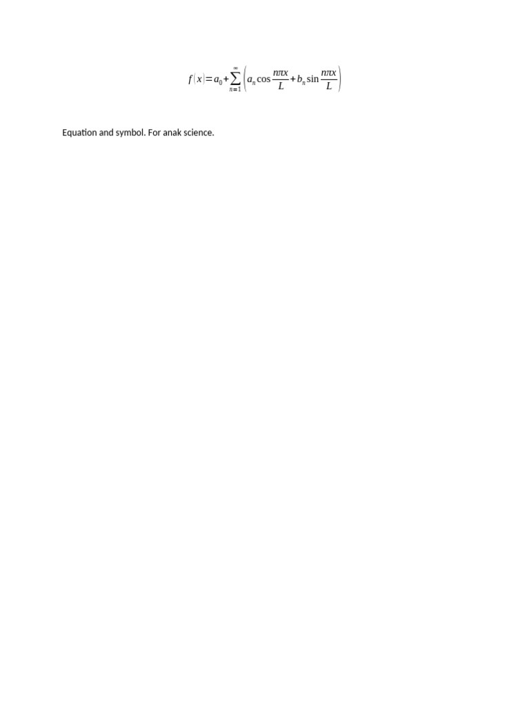 Equation and Symbols | PDF