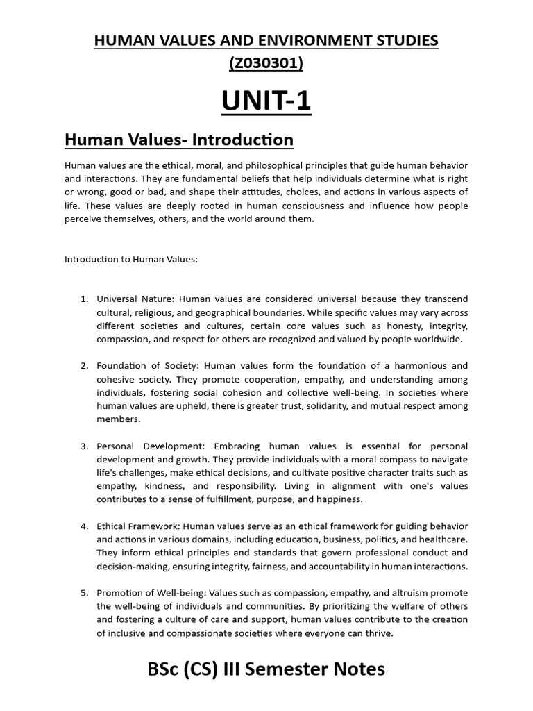 Human Values in Environmental Studies | PDF | Computer Security | Security